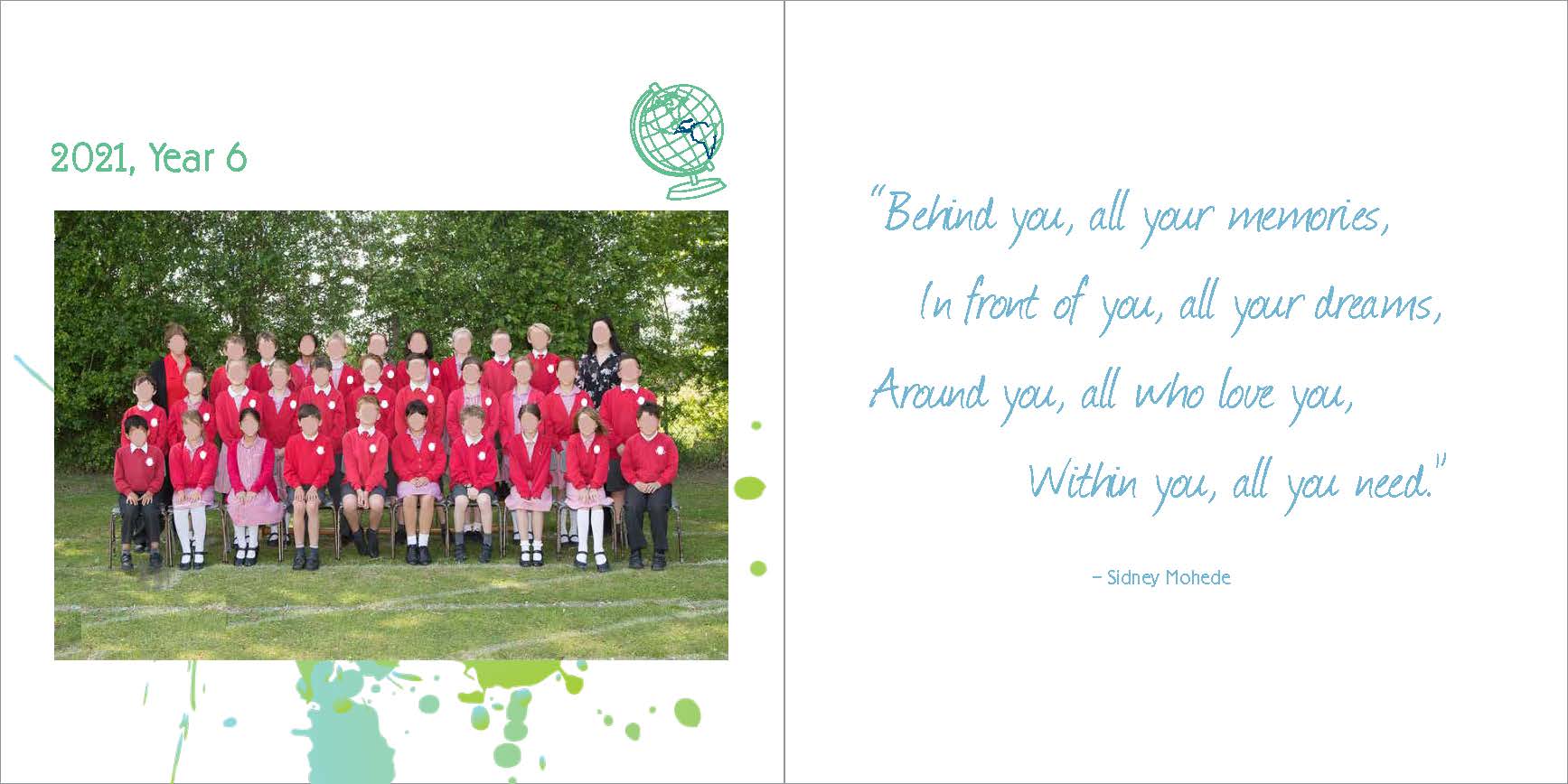 Year 6 School Leavers Memory Book, PTA Fundraiser, Saronti