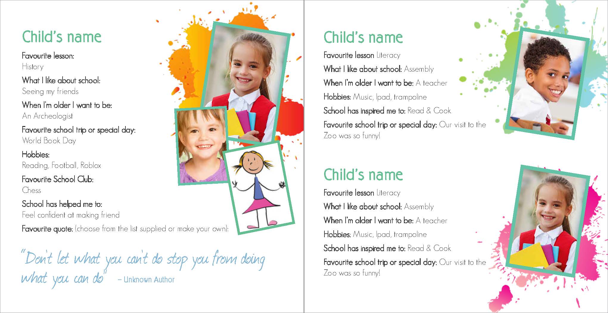 Year 6 School Leavers Memory Book, PTA Fundraiser, Saronti